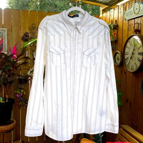 Monarchy | Shirts | Monarchy Collection Mens White Collared Embroidered ...